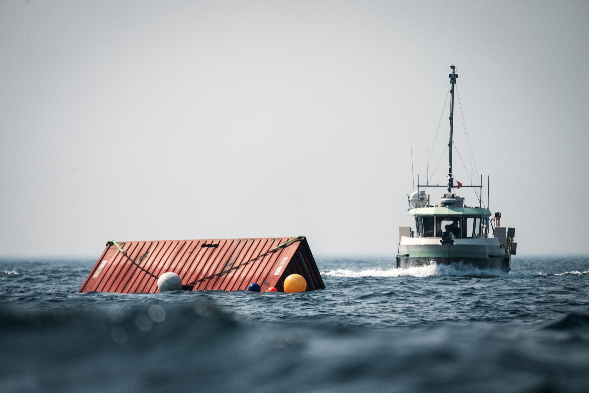 How to Detect Semi-Submerged Containers at Sea with AI